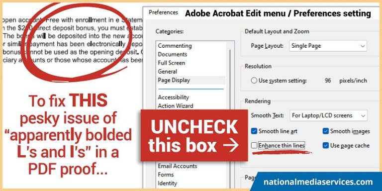 Common proof issues – PDF bolded letters?? - National Media Services, Inc.